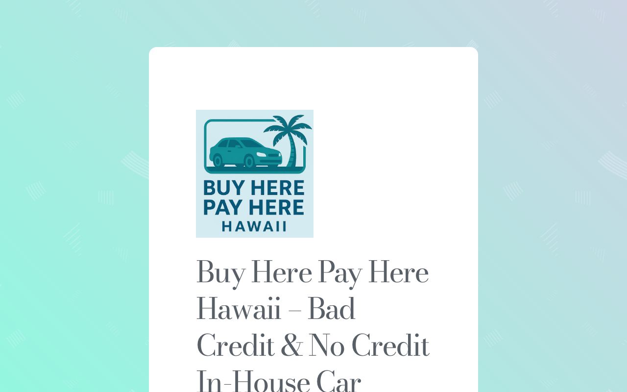 Buy Here Pay Here Palm Coast